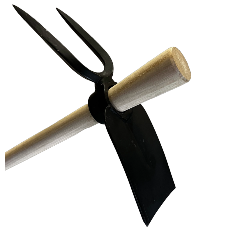 Forged hand hoe - forked tip - toothed tip